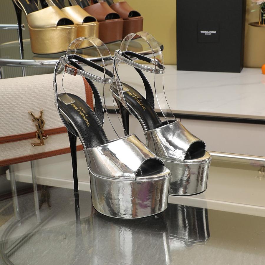 SL SUPER HIGH HEELS SANDAL SILVER CALFSKIN – BeeLove