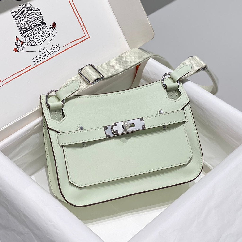 HM JYPSIÈRE MINI 23 MINT CALFSKIN SILVER HARDWARE – BeeLove
