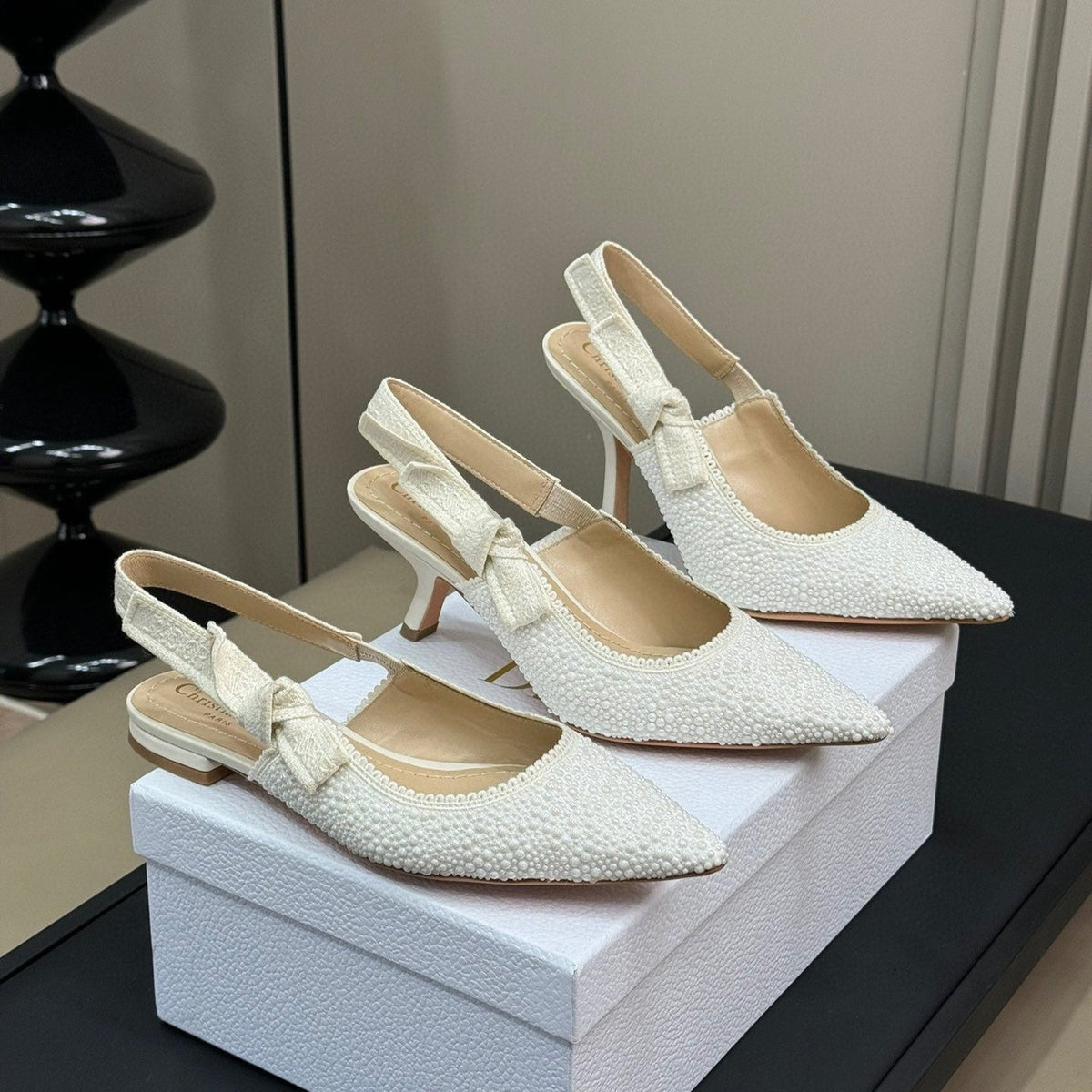 J'Adior Slingback White Cotton Microbeads – BeeLove